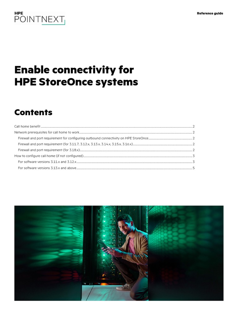 Enable Connectivity For HPE StoreOnce Systems | PDF | Port (Computer ...