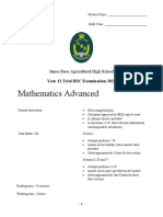 Mathematics Advanced Extension 1 and Extension 2 Reference Sheet PDF ...
