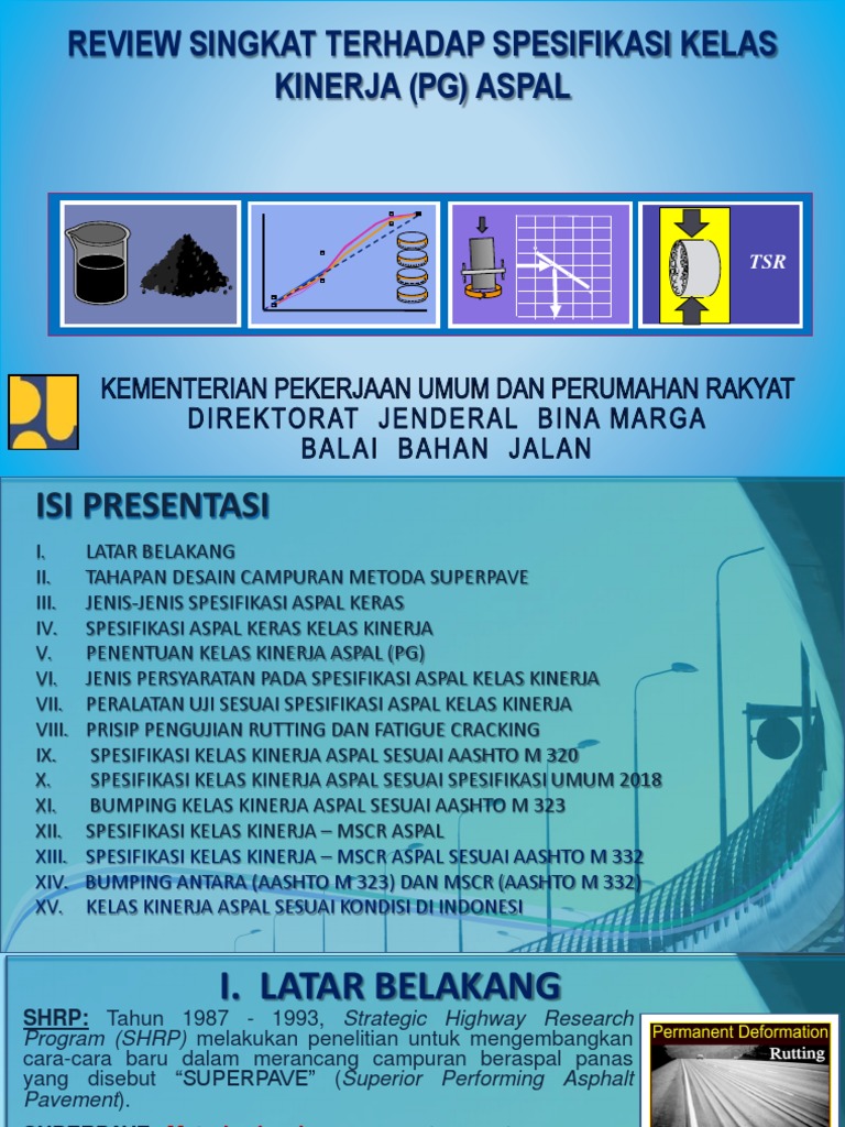 MODUL 1b - Spesifikasi Aspal Kelas Kinerja (PG) | PDF