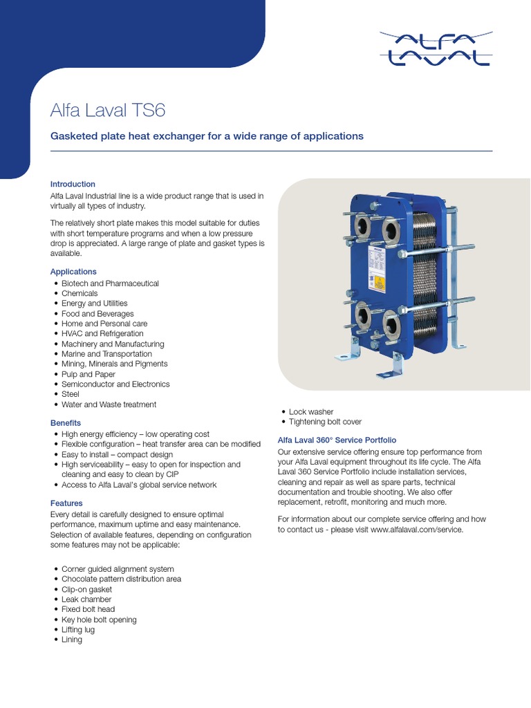 TS6 Product Leaflet | PDF | Physical Sciences | Mechanical Engineering