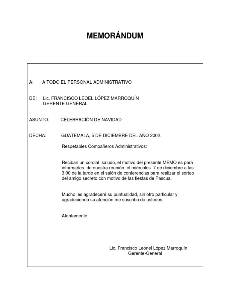 MEMORÁNDUM23 | PDF | Guatemala
