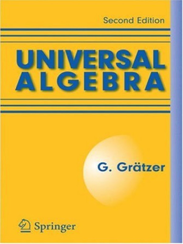 Gratzer Universal-Algebra | PDF | Algebra | Mathematics