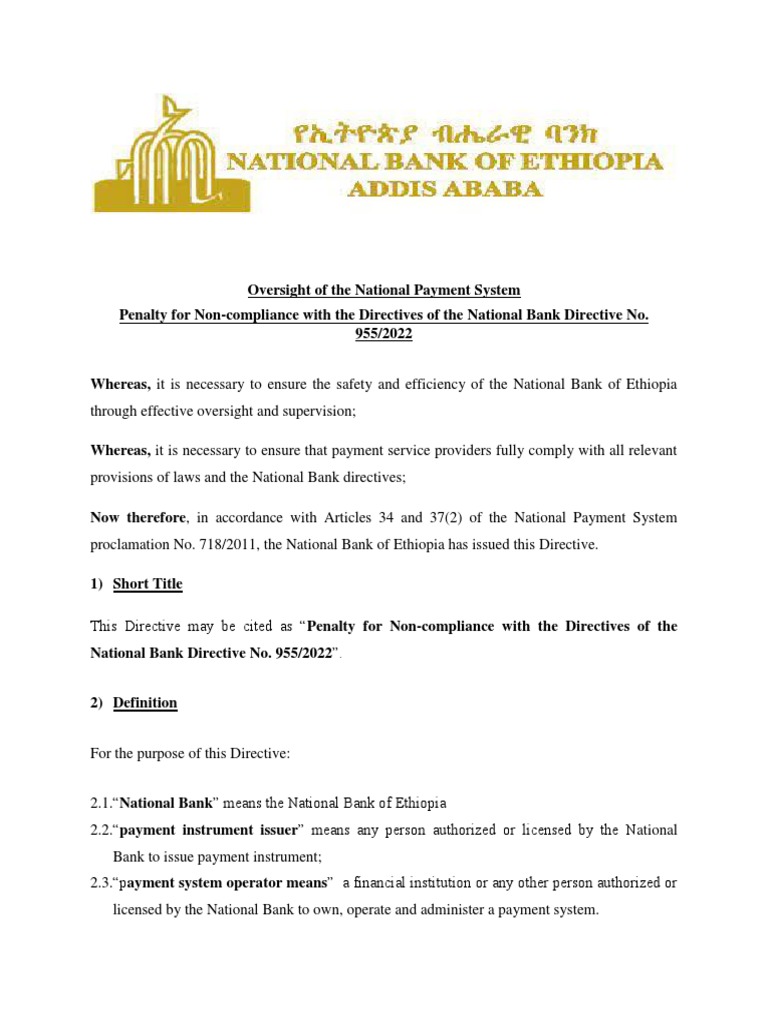 955 Penalty For Non Compliance With The Directives of The National | PDF