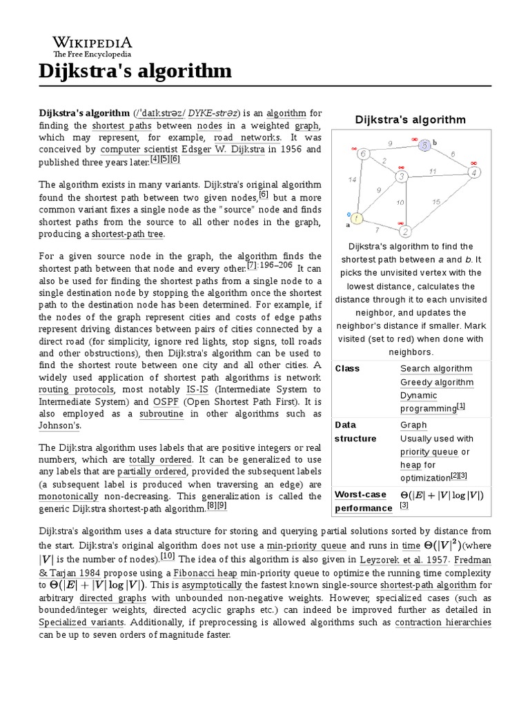 Dijkstra's Algorithm | PDF | Computer Programming | Algorithms And Data ... Dijkstra's Algorithm | PDF | Computer Programming | Algorithms And Data ...