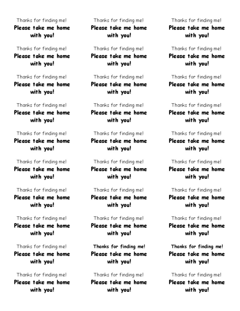 Take Home Label | PDF | Language Arts & Discipline