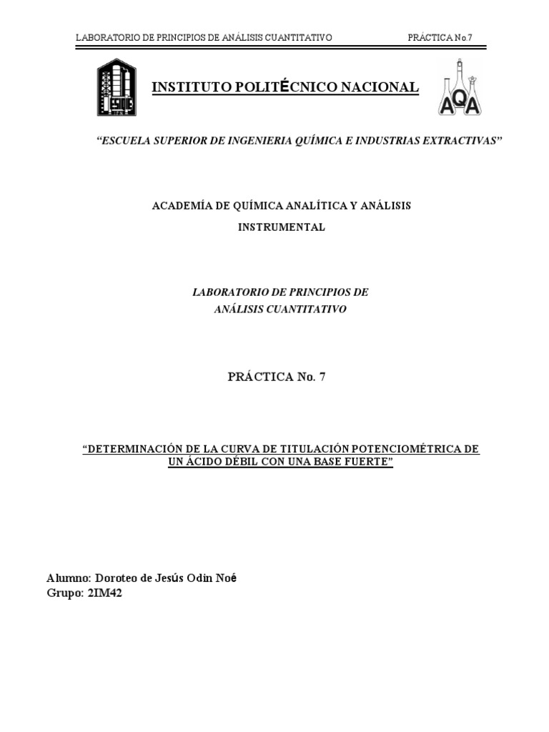 P7 Pac | PDF | Valoración | Química