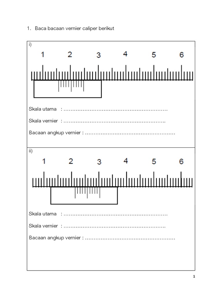 Latihan Vernier Caliper | PDF