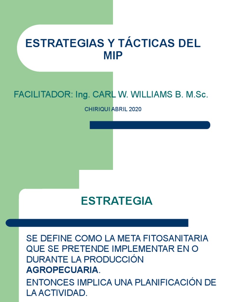 Mip. ESTRATEGIAS Y TACTICAS DEL MIP | PDF | Plaga (organismo) | Pesticida