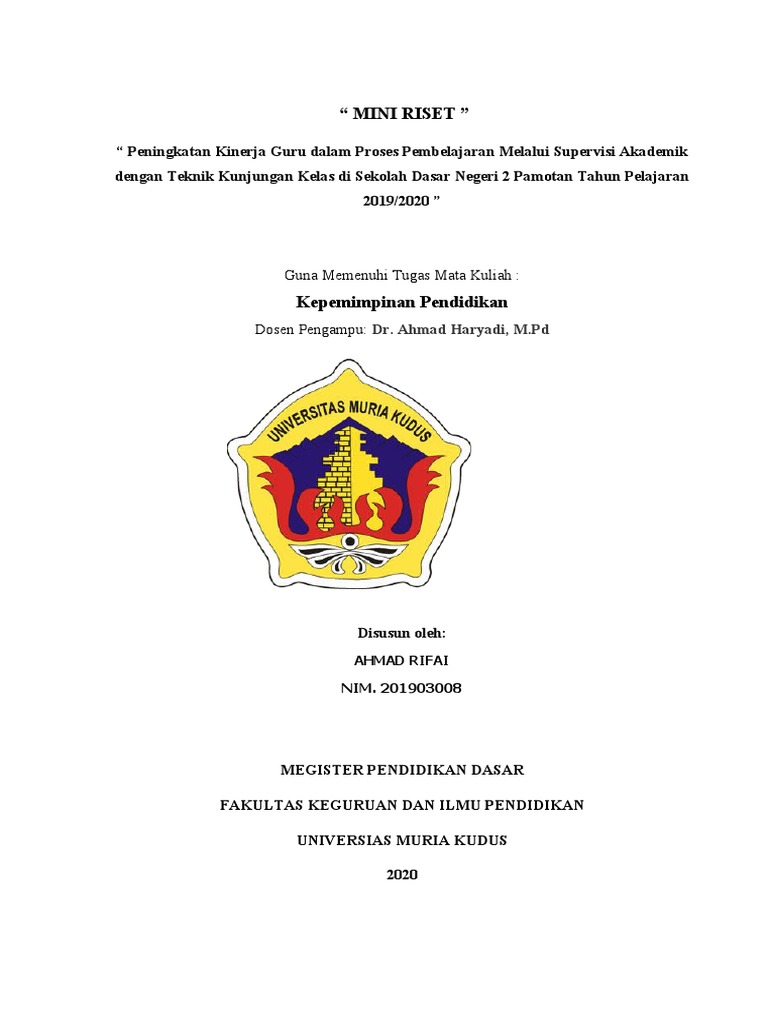 Mini Riset Ahmad Rifai Pdf