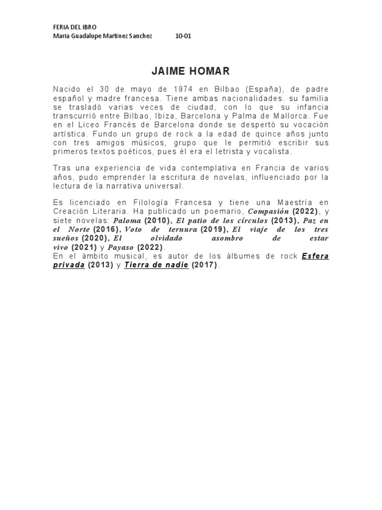 Jaime Homar | PDF