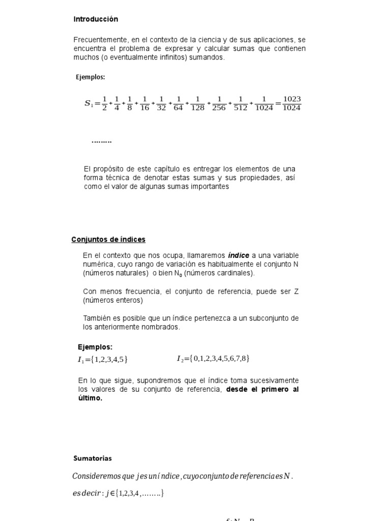 Sumatorias 1 | PDF | Conjunto (Matemáticas) | Suma