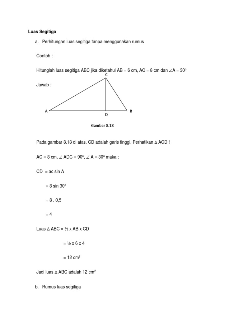 Luas Segitiga | PDF | Metode & Bahan Ajar | Seni