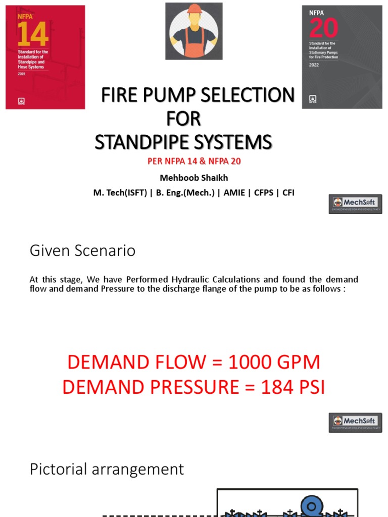 Fire Pump Selection for NFPA 14 & 20 | PDF | Pump | Pipe (Fluid Conveyance)
