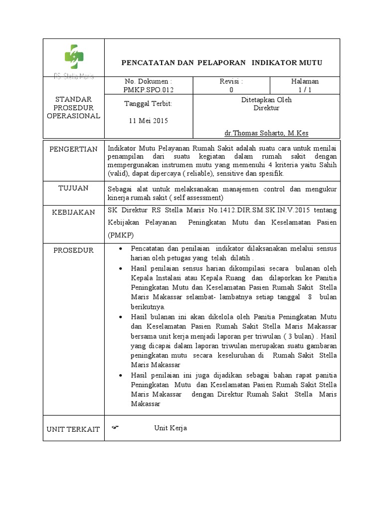 1 SOP Pencatatan Dan Pelaporan | PDF