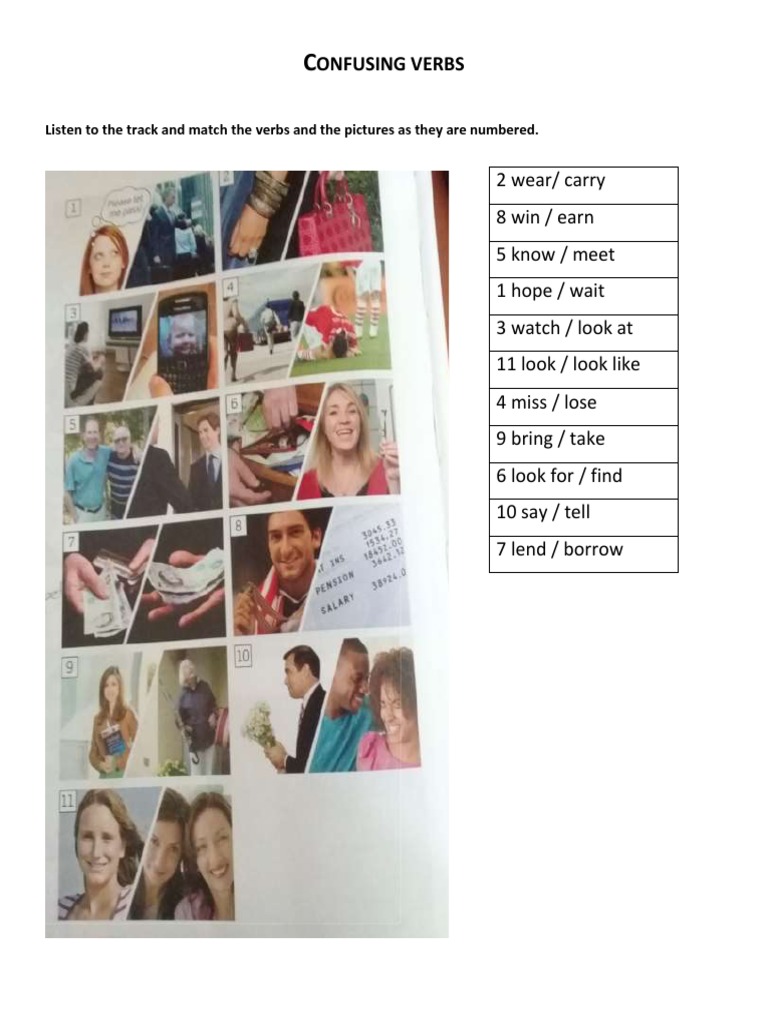 Confusing Verbs | PDF