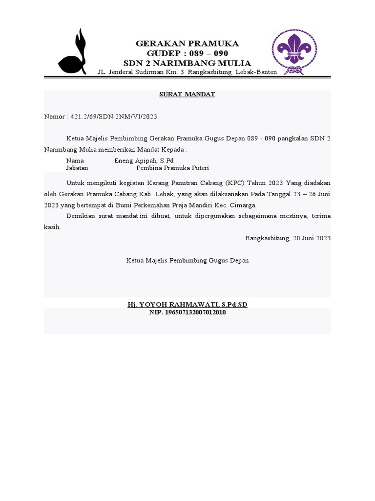 Surat Mandat KPC | PDF