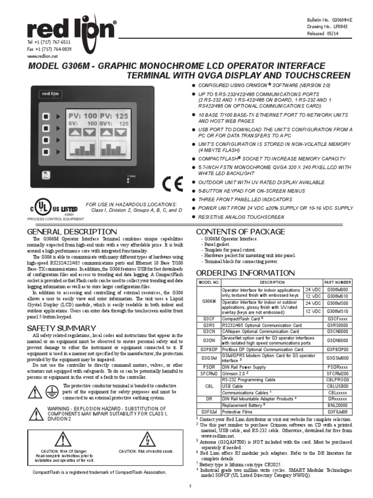 G306M Product Manual (Obsolete - For Reference Only - See Graphite ...