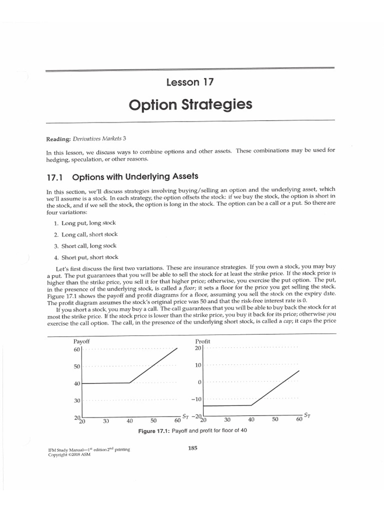 Lesson 17 Option Strategies | PDF