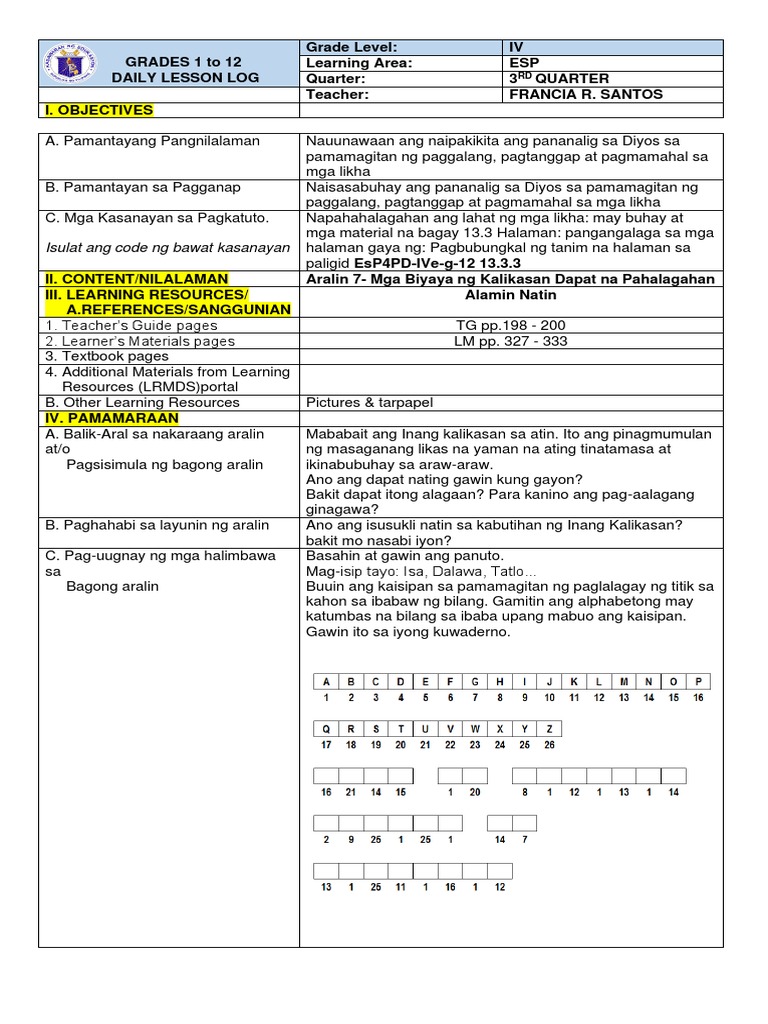 Lesson Plan Esp | PDF