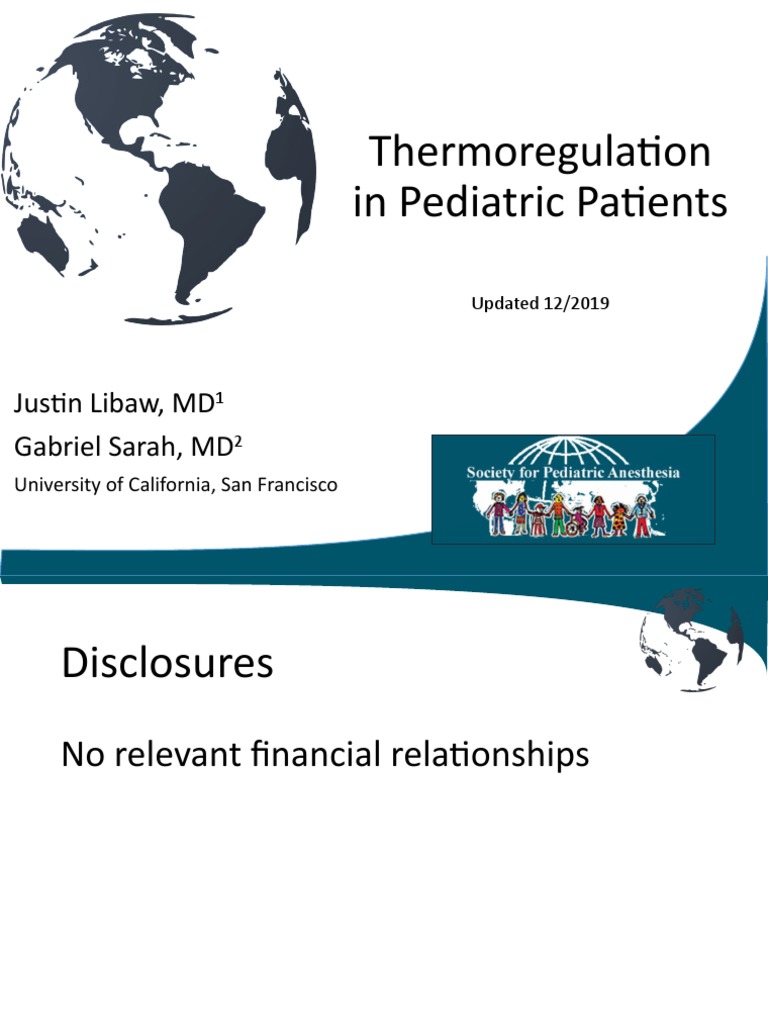 Pediatric Thermoregulation in Anesthesia | PDF | Hypothermia | Heat ...