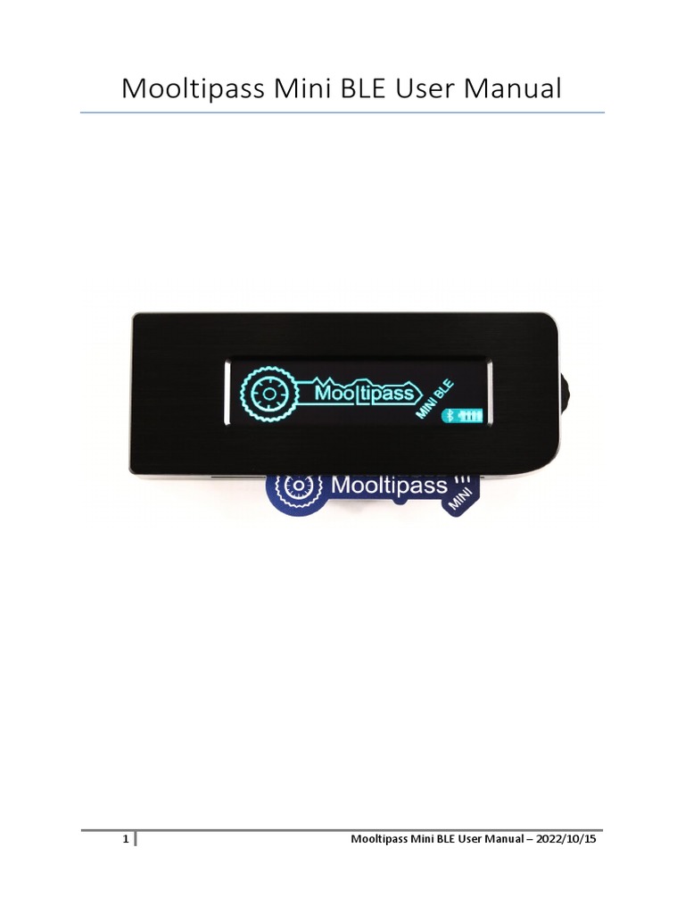 Mool Tip Ass Mini Ble User Manual | PDF | Login | Password