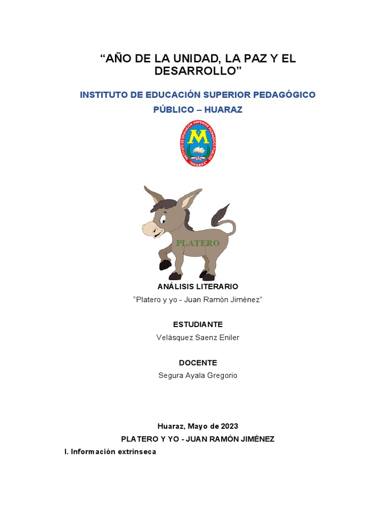 Platero y Yo | PDF | Clásicos