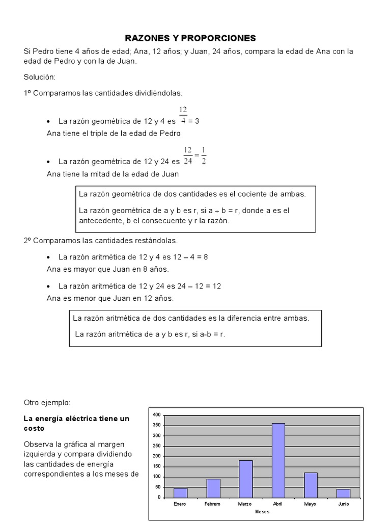 Ficha Razones y Proporciones | PDF | Proporción | Matemáticas
