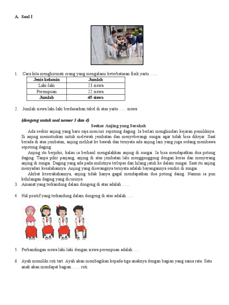 Soal PH KI-3 Kelas 2 Tema 7 Sub 2 | PDF