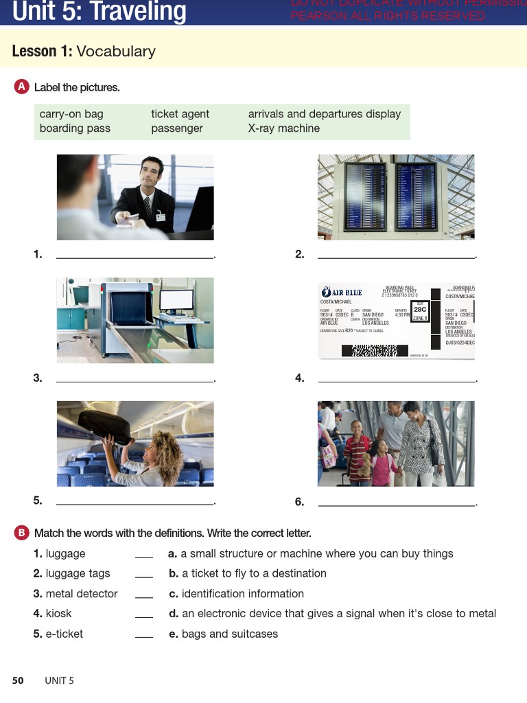 F2e WB3 Unit05 | PDF | Baggage | Parking