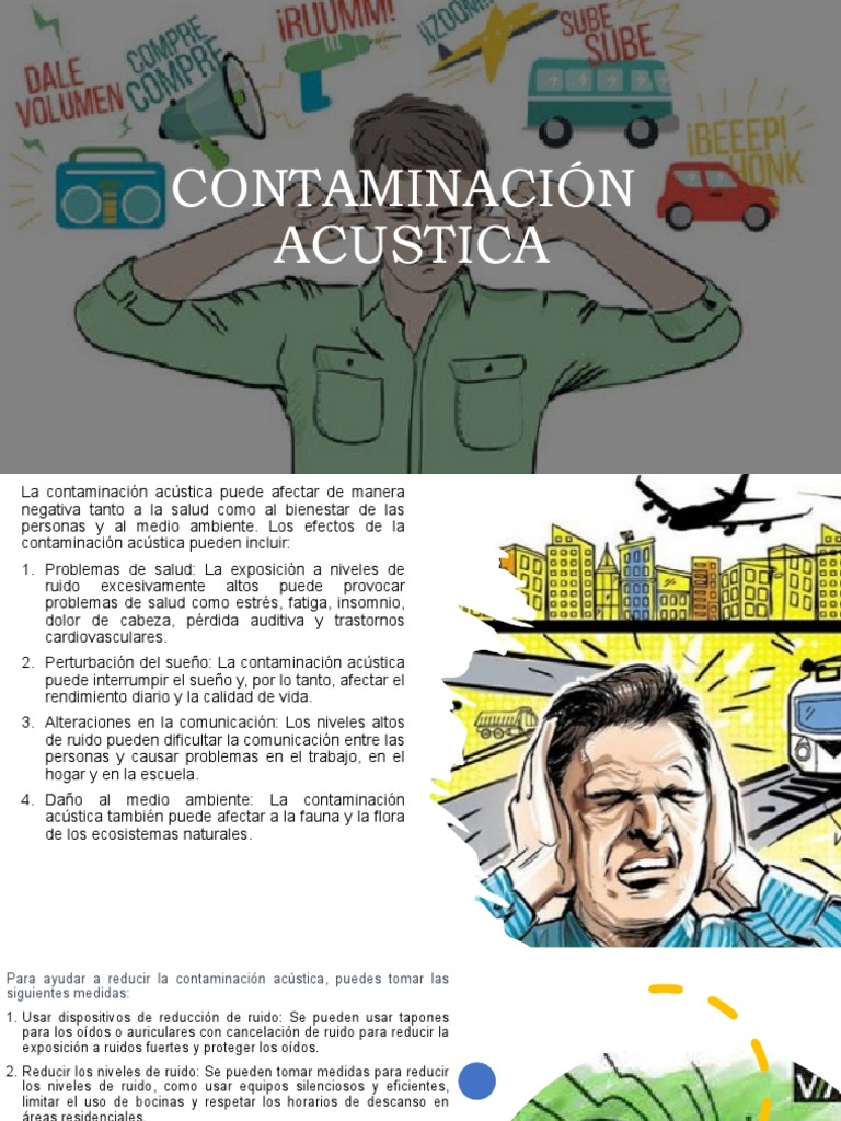 Efectos y soluciones de la contaminación acústica | PDF | Salud y bienestar