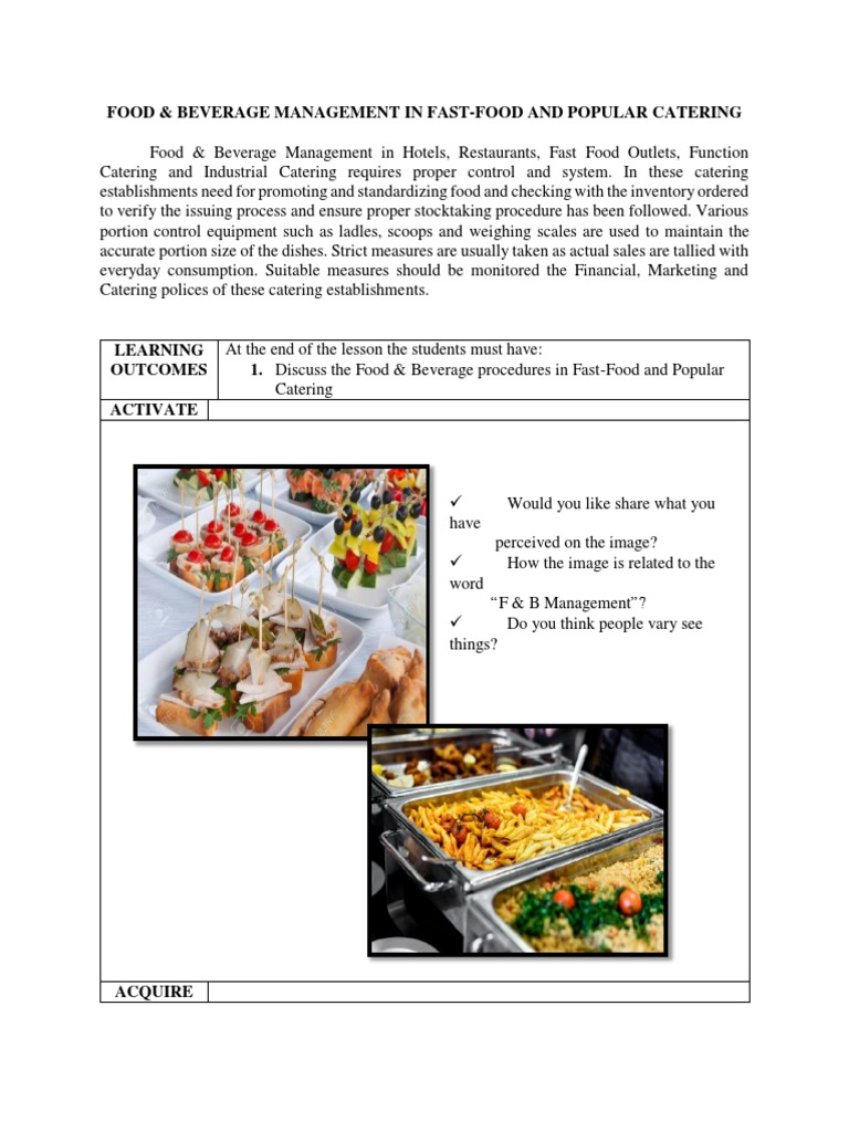 Fast Food | PDF | Fast Food | Foodservice