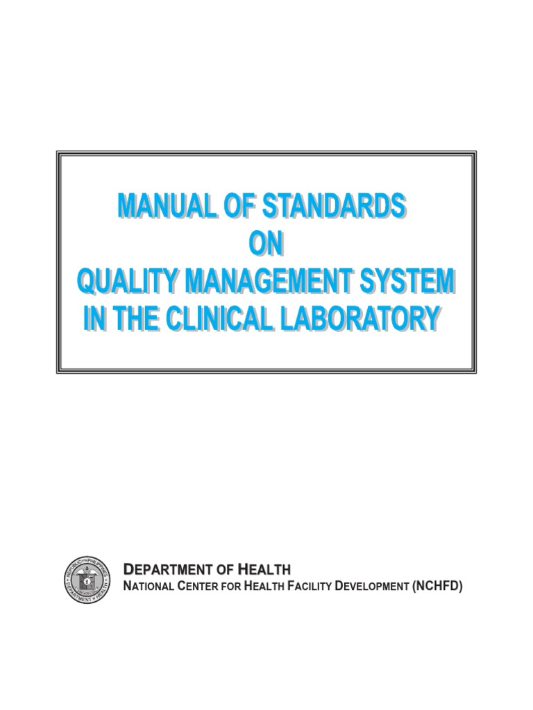 Manual of Standards On Quality Management System in The Clinical ...