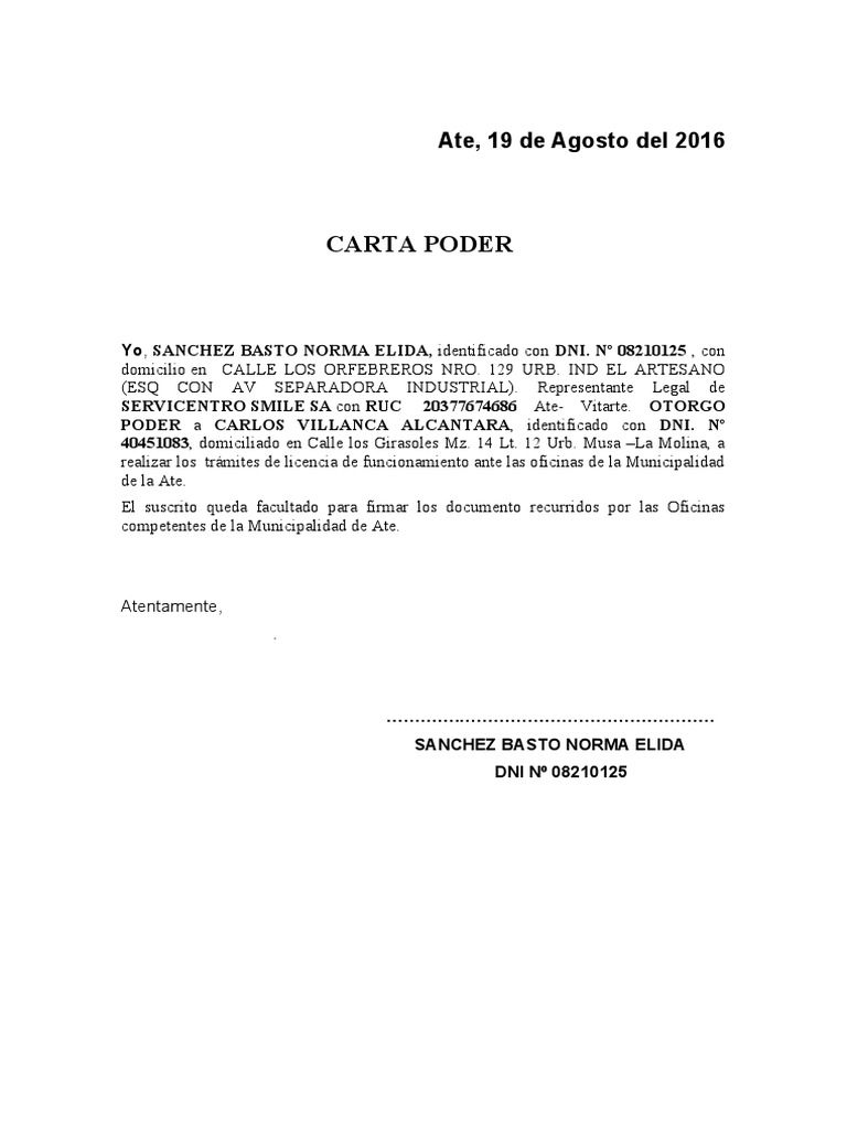 Carta Poder DHL 2023 | PDF