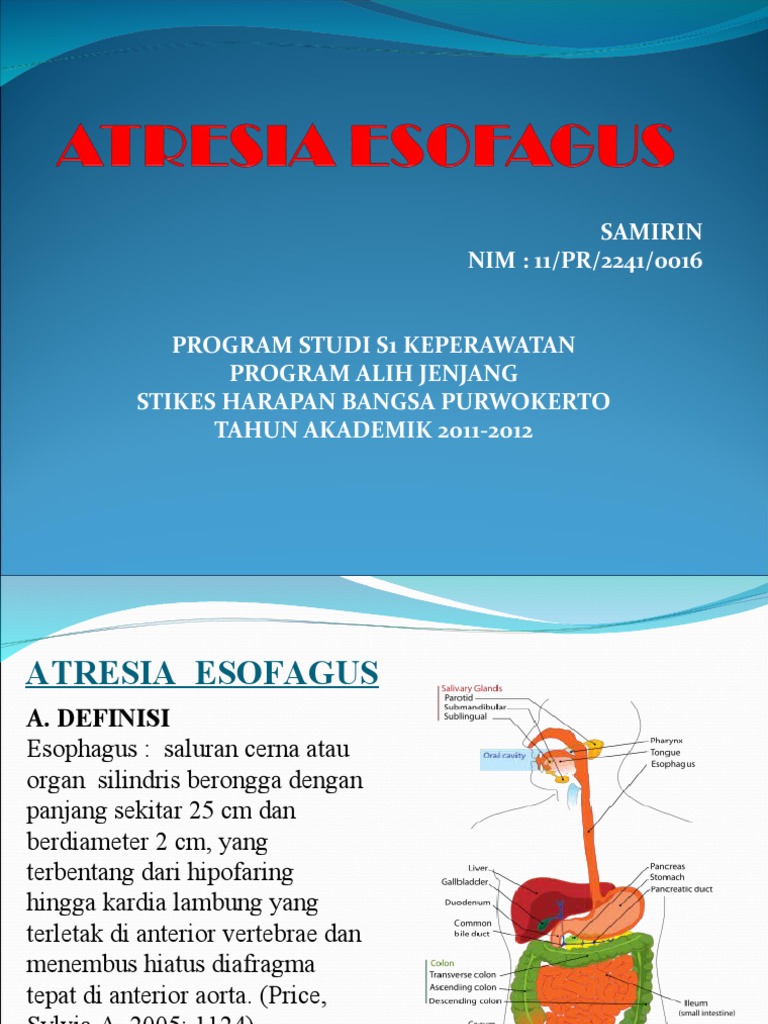 Atresia Esofagus | PDF | Pengembangan Diri | Kesehatan Holistik