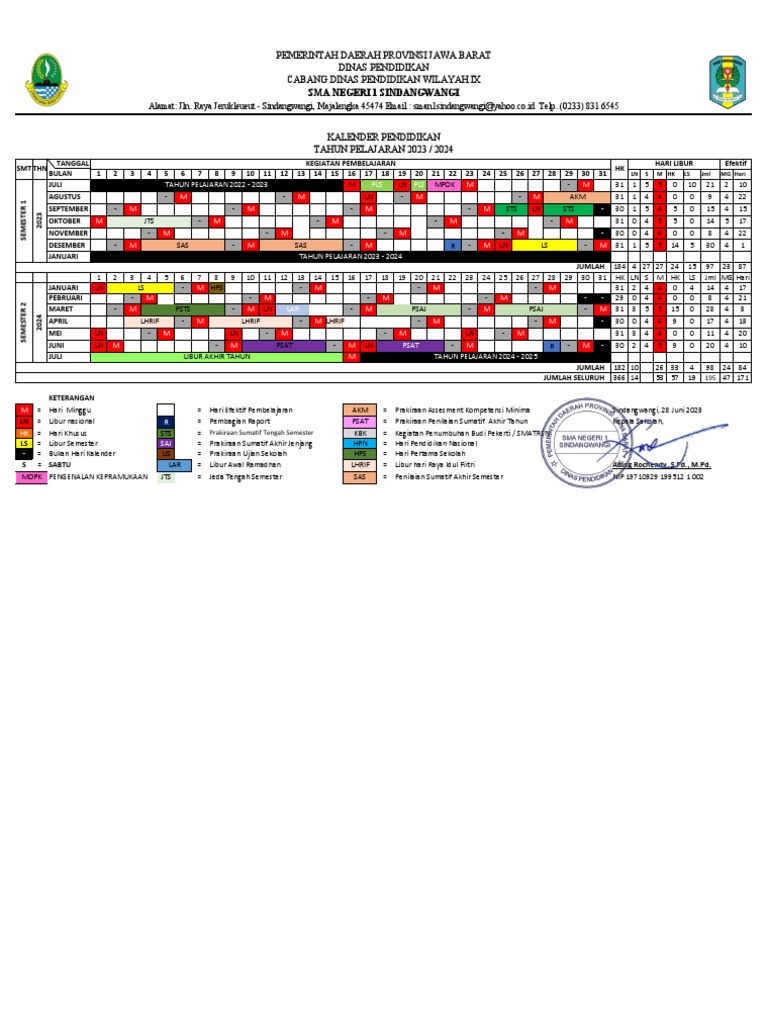 KALENDER PENDIDIKAN 2023 - 2024 | PDF