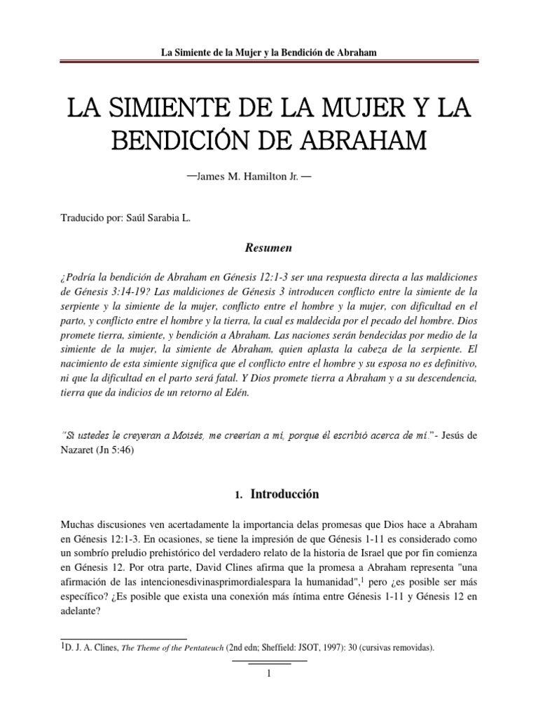Lectura - La Simiente de Abraham y la Bendición de Abraham - James ...