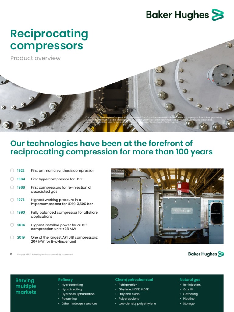 BakerHughes ReciprocatingCompressors Overview-030321 | PDF | Piston ...