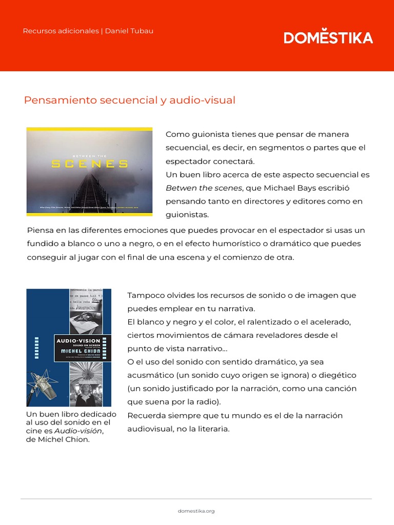 Pensamiento Secuencial en Narrativa Audiovisual | PDF