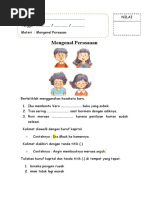 Soal B.indonesia - Kelas 2 - Bab 1 Mengenal Perasaan | PDF