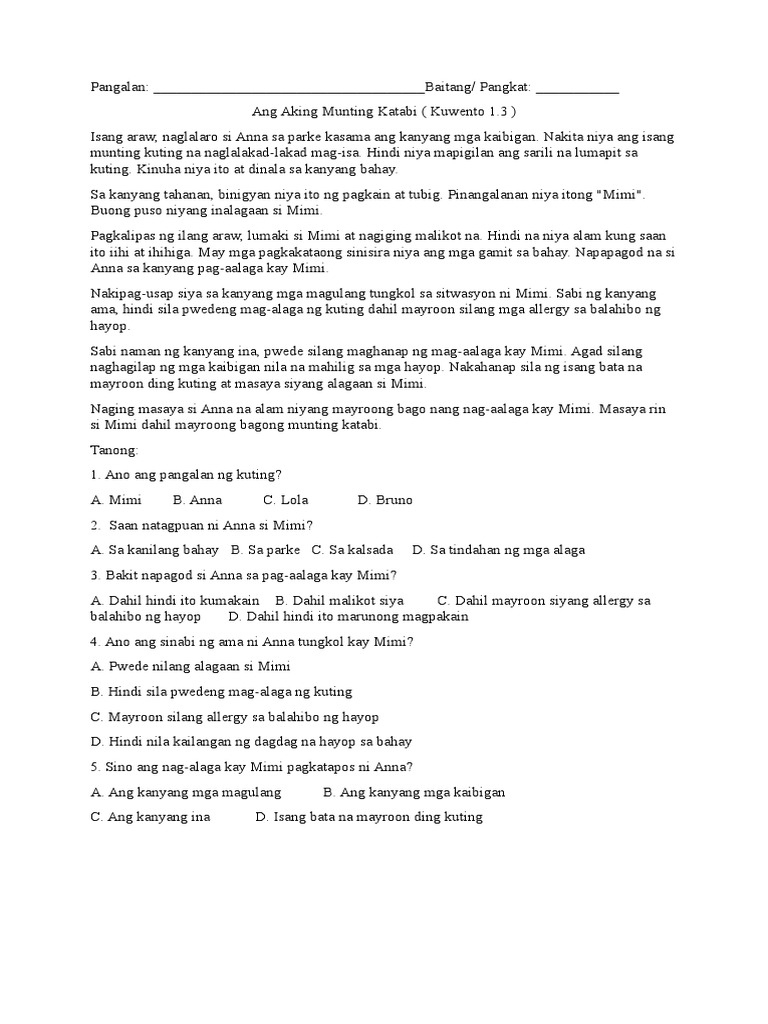 Ang Munting Katabi 1.3 | PDF