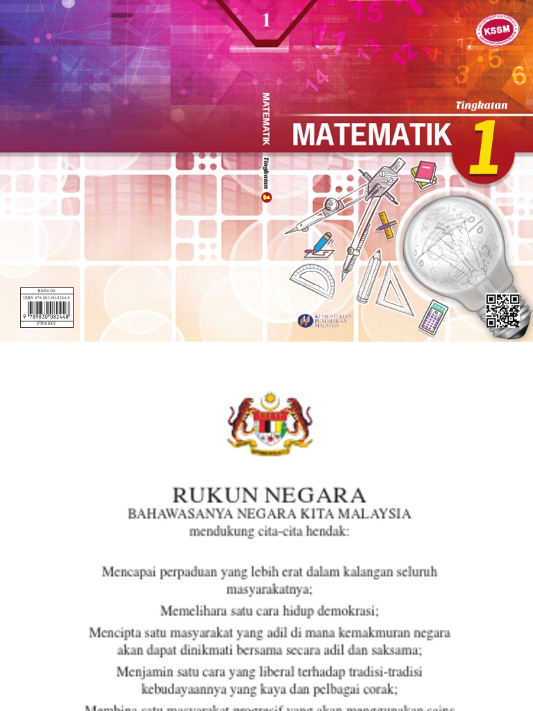 Matematik Tingkatan 1-Isi Kandungan | PDF