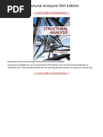 Structural Analysis SM - 10th Edition | PDF | Structural Analysis | Truss