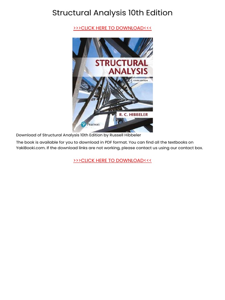 of Structural Analysis 10th Edition PDF | PDF | Career & Growth | Self ...