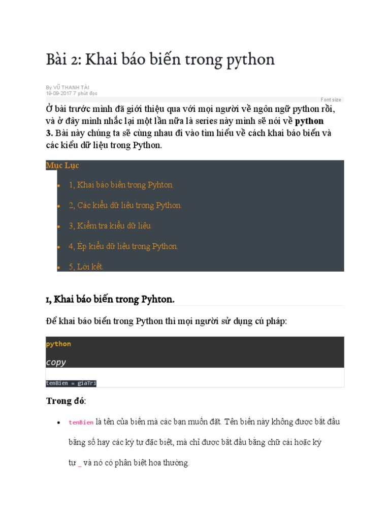 Ly Thuyet Python Co Ban | PDF