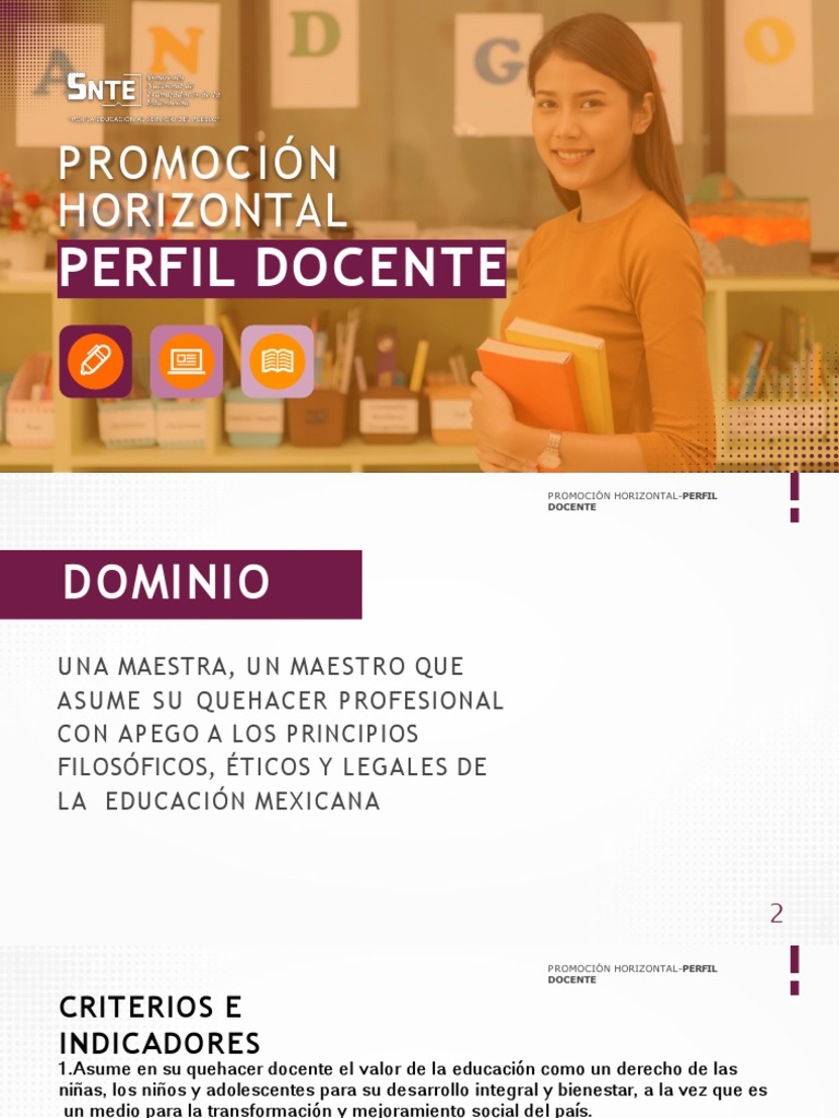 Material Apoyo Promoción Horizontal Perfil Docente | PDF | Maestros | Inclusión (Educación)