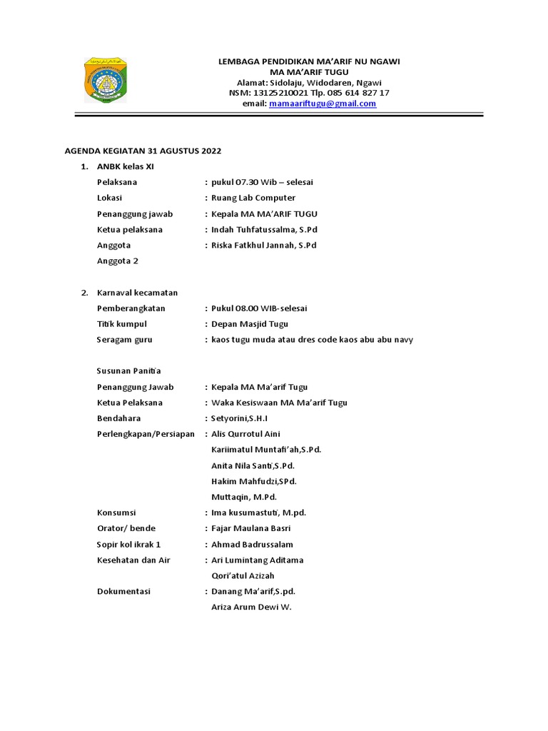 Lembaga Pendidikan Ma | PDF