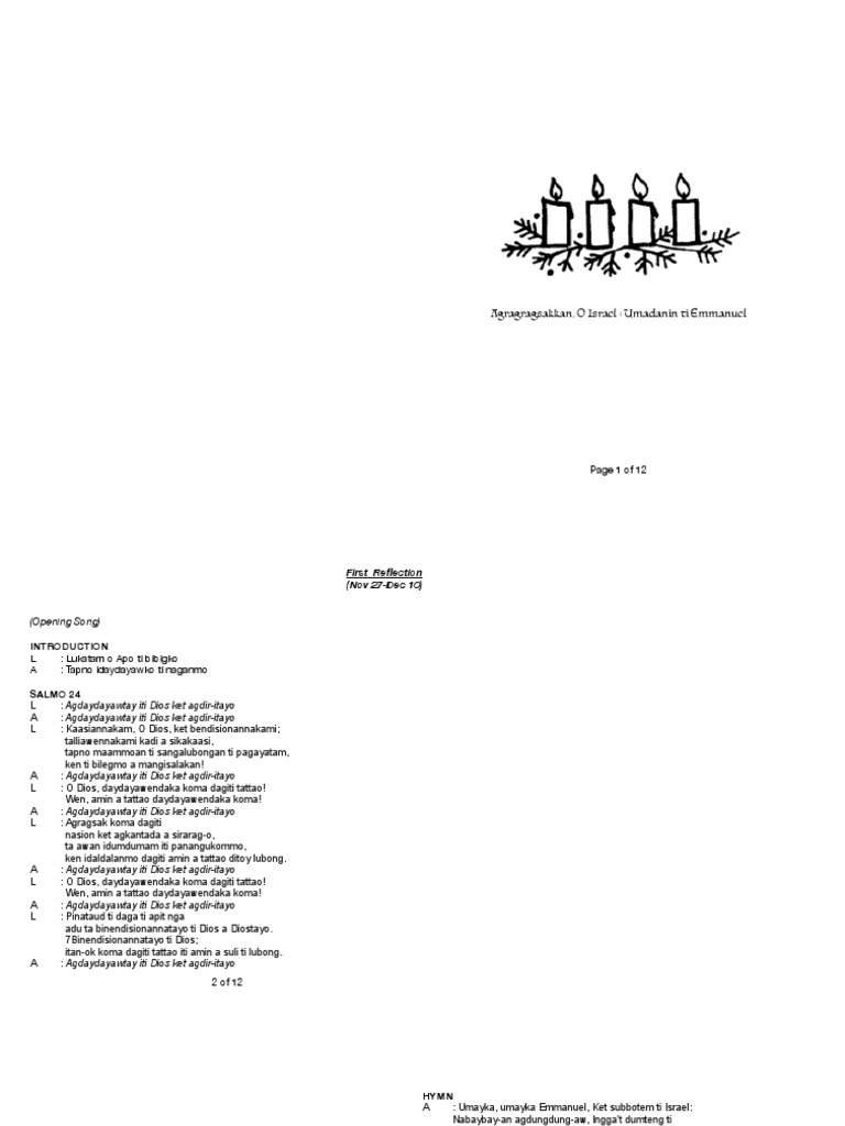 Simbag Reflection Advent-3 | PDF