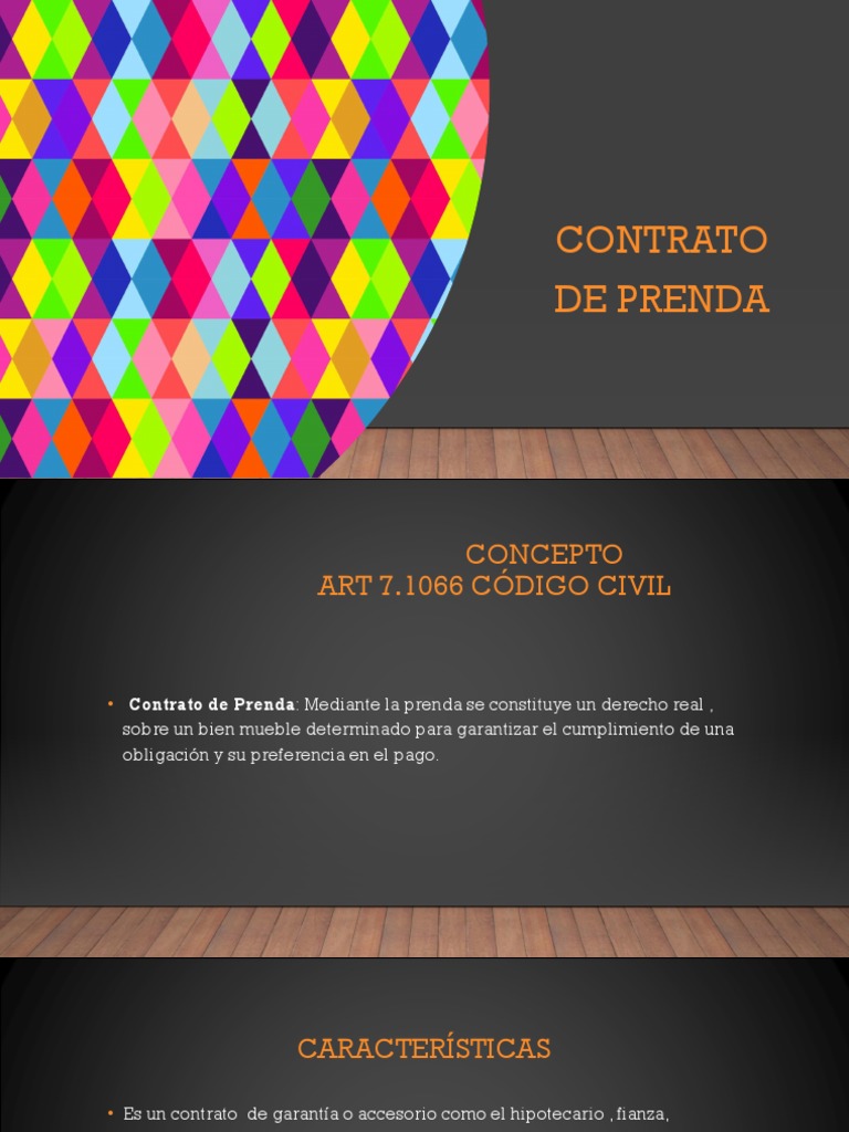 Contrato de Prenda en Derecho Civil | PDF | Ciencias sociales | Derecho