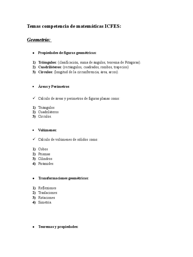 Temas Competencia de Matemáticas ICFES | PDF | Ecuaciones | Funciones ...