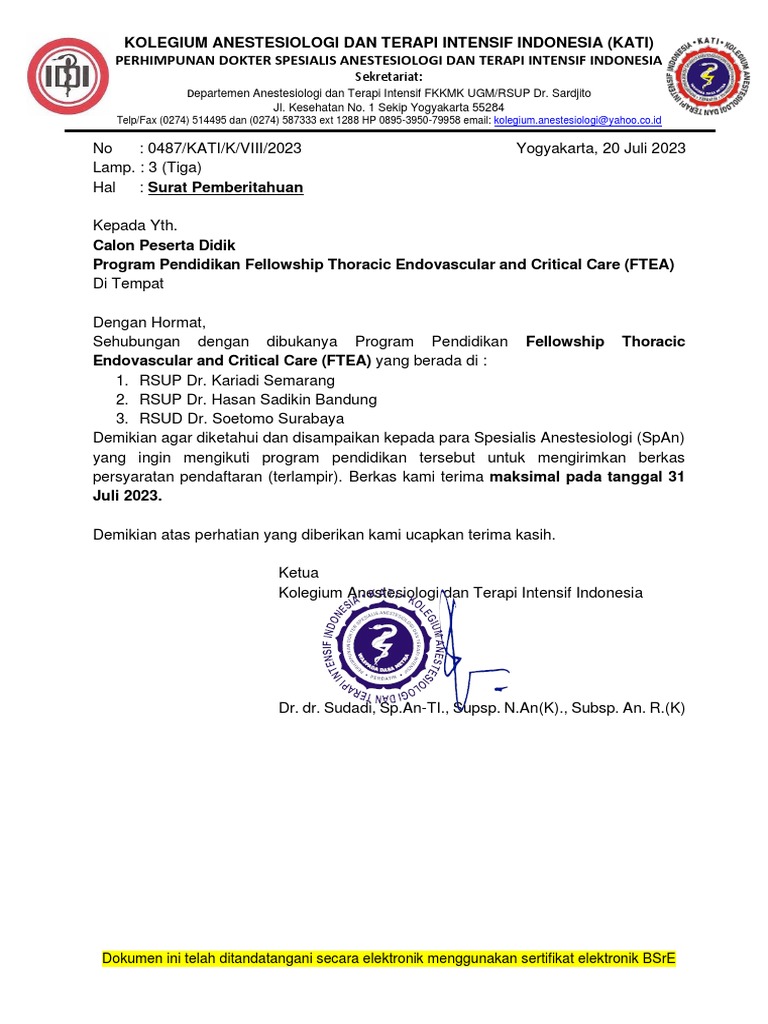 Pendaftaran Fellowship FTEA 2023 | PDF | Sains & Matematika